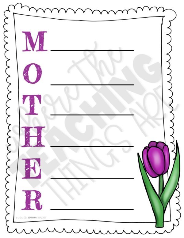 Cute Mother’s Day Booklet | Where the Teaching Things Are